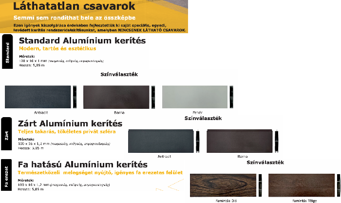 WPC és alumínium kerítések :: Champe Studio